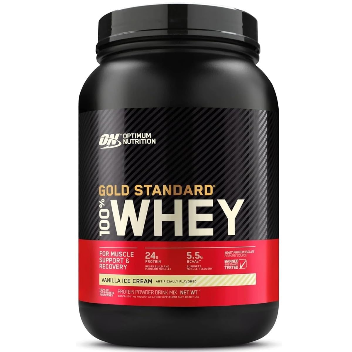 Optimum Nutrition whey protein vanilla flavour