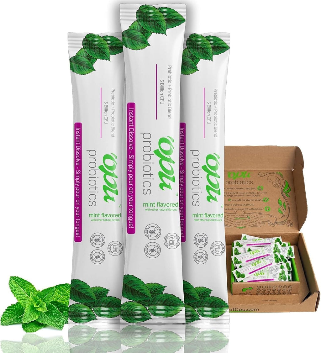 Opu probiotics mint tablets for digestion