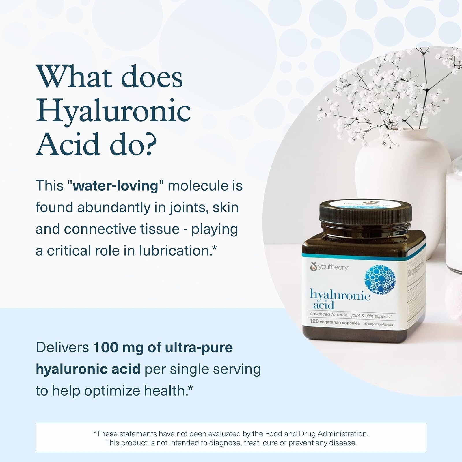 Oral hyaluronic acid for beauty
