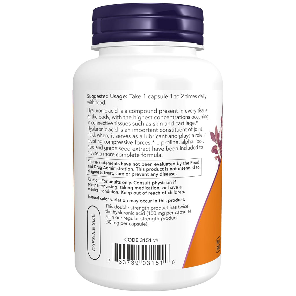 Oral hyaluronic acid for moisture