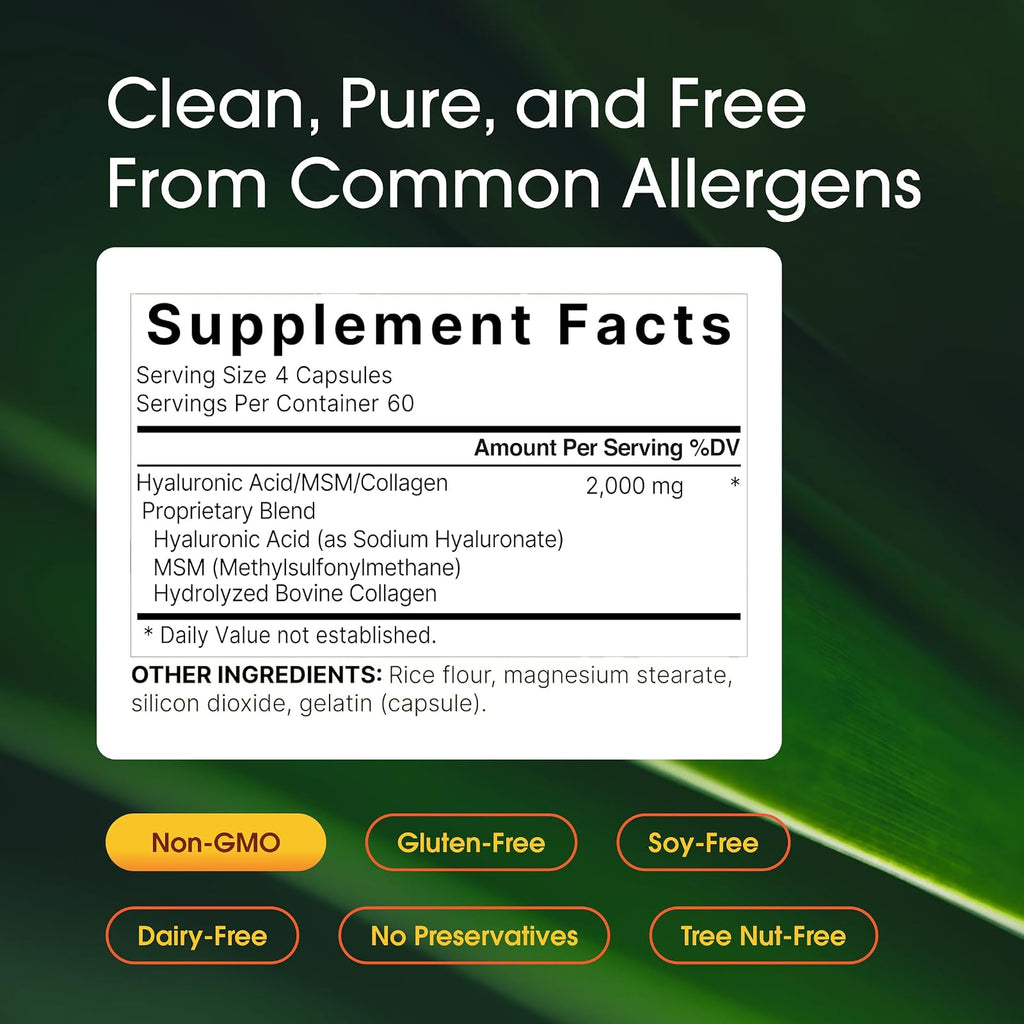 Oral hyaluronic acid for skin hydration