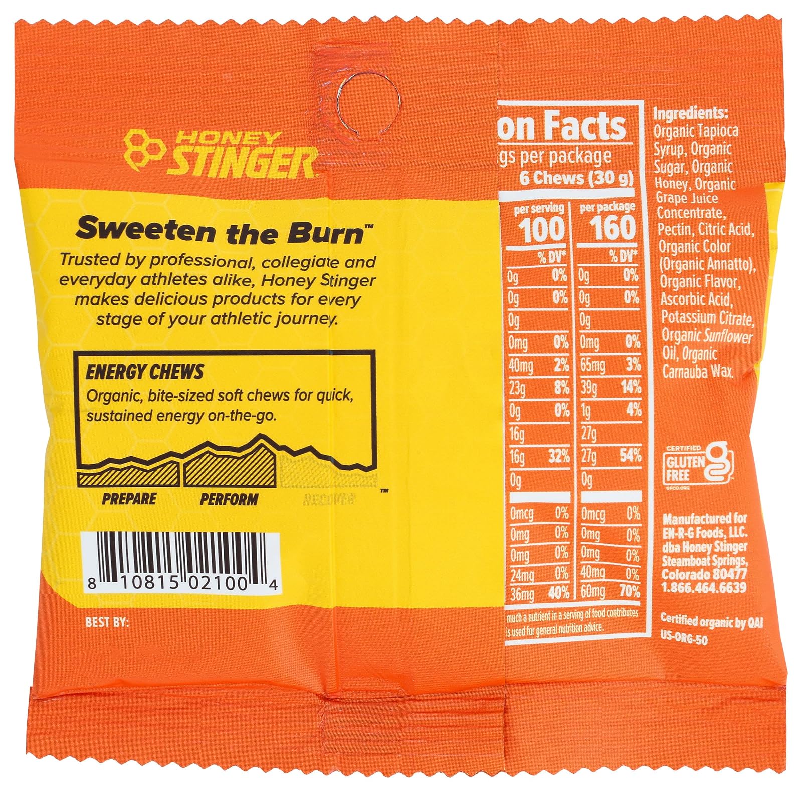 Orange blossom flavour energy snacks