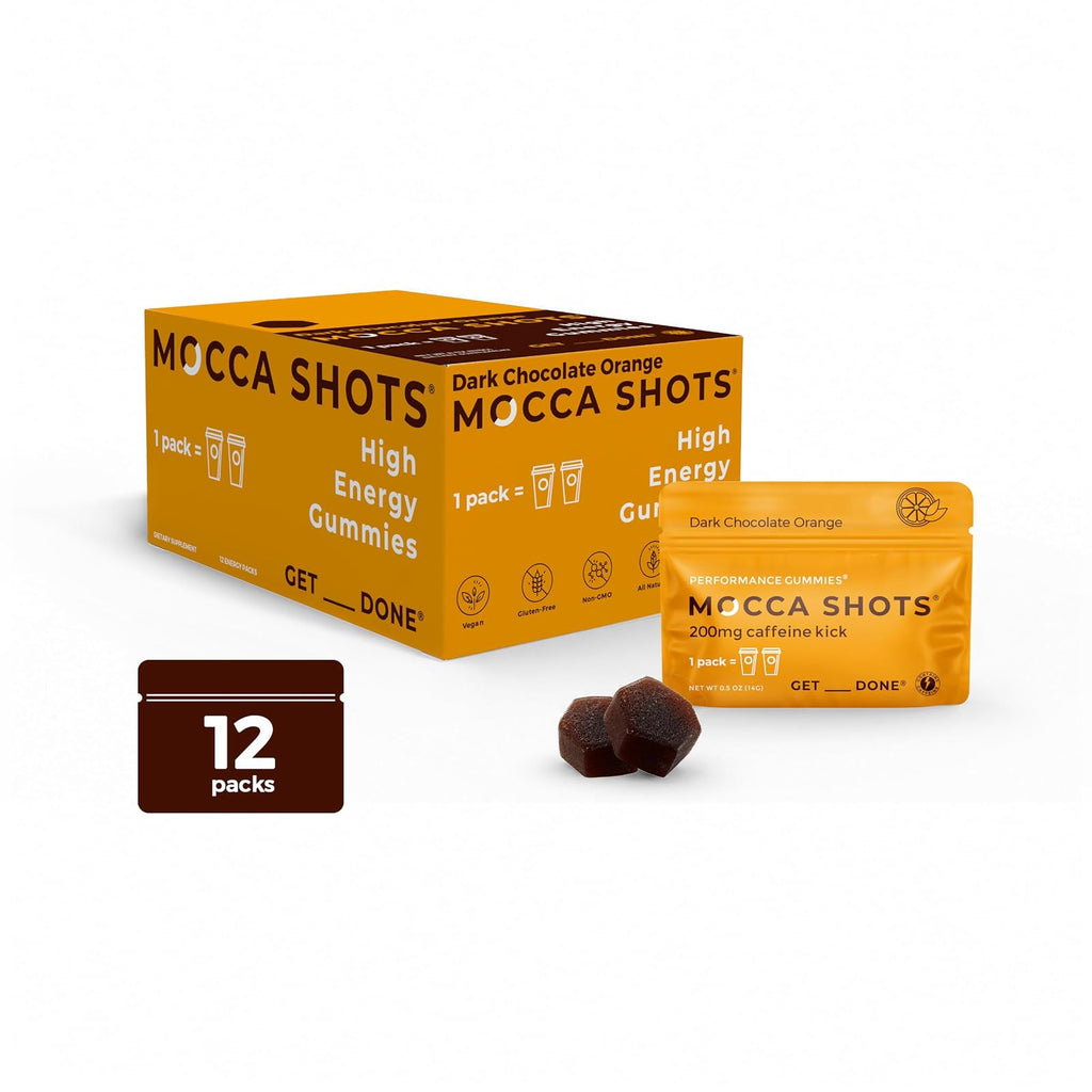 Orange chocolate energy chews for athletes
