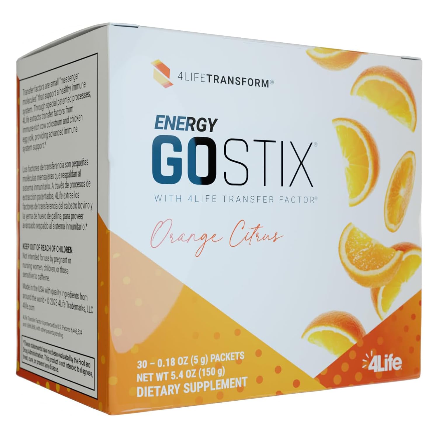 orange citrus energy supplement sticks
