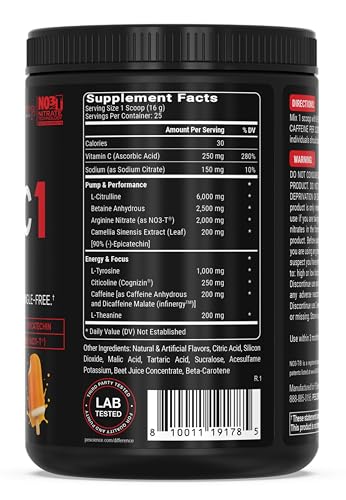 Orange cream flavour energy boost