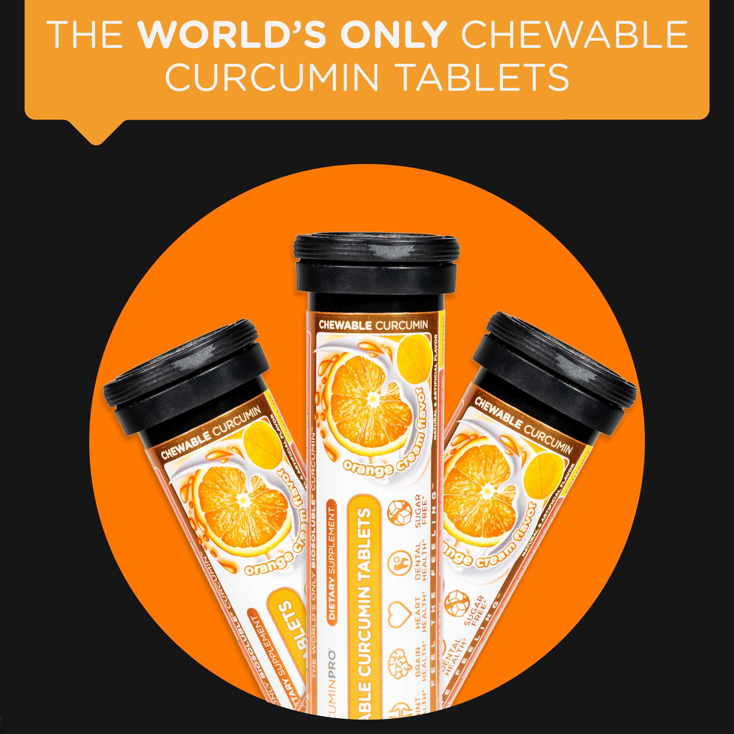 orange cream flavour turmeric tablets