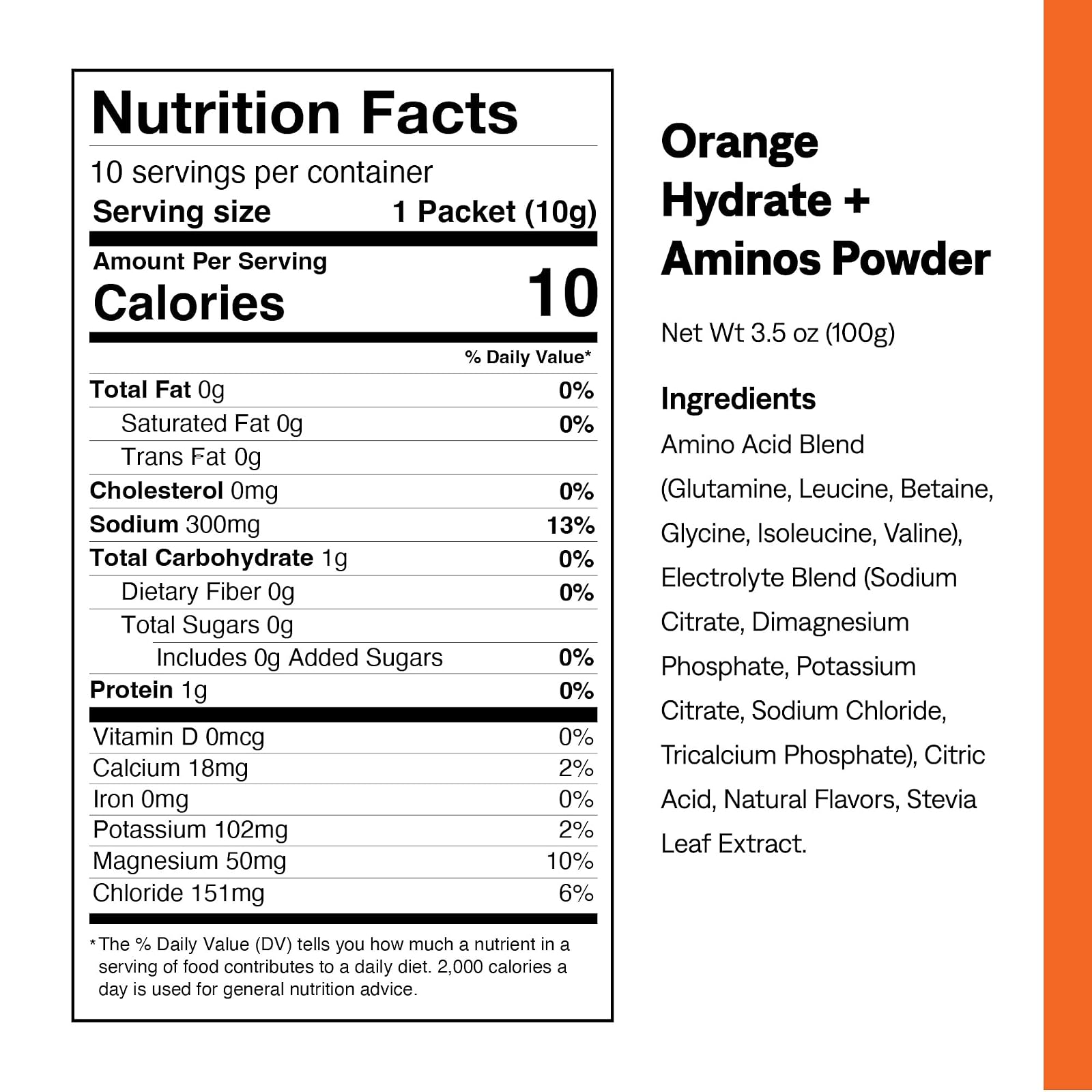 orange electrolyte drink mix packets