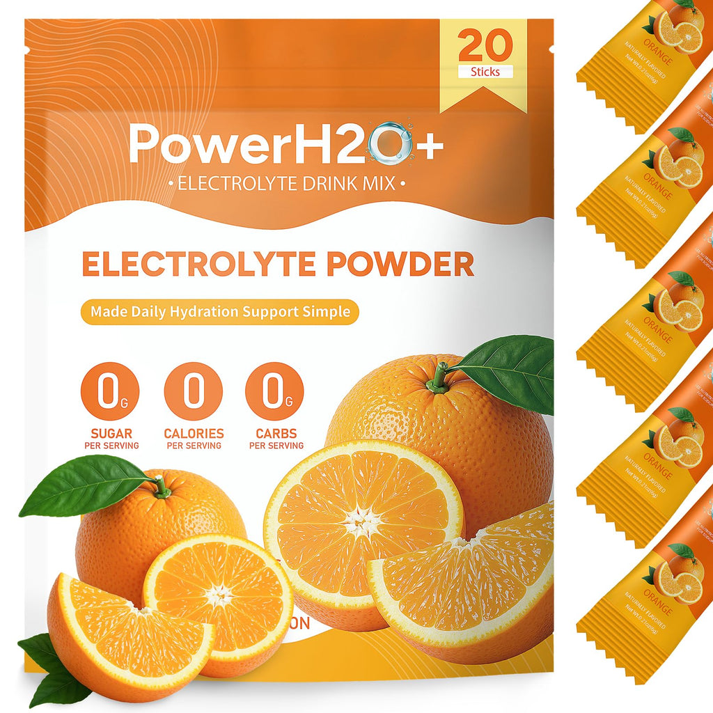 orange electrolytes powder for hydration