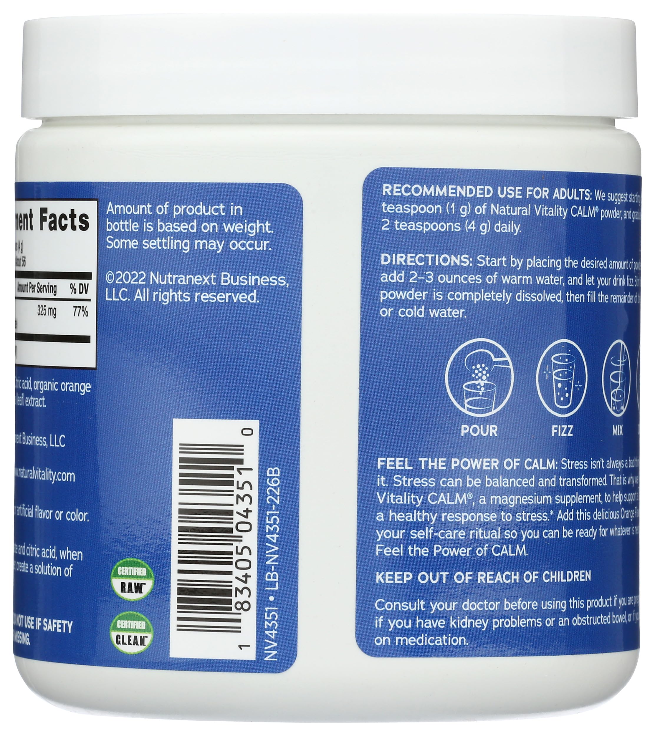orange flavor magnesium drink mix