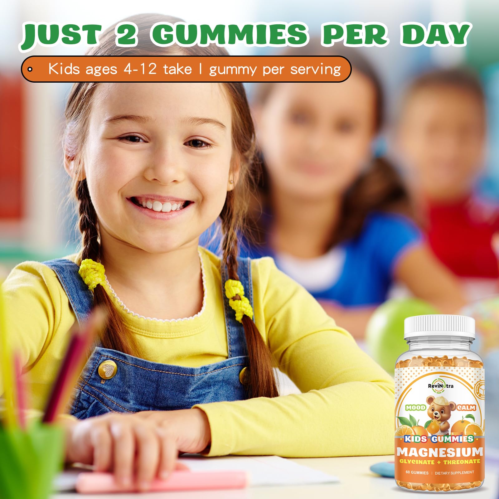 orange flavor magnesium gummies for adults