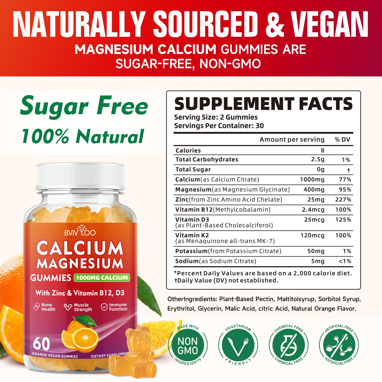 orange flavour calcium supplement