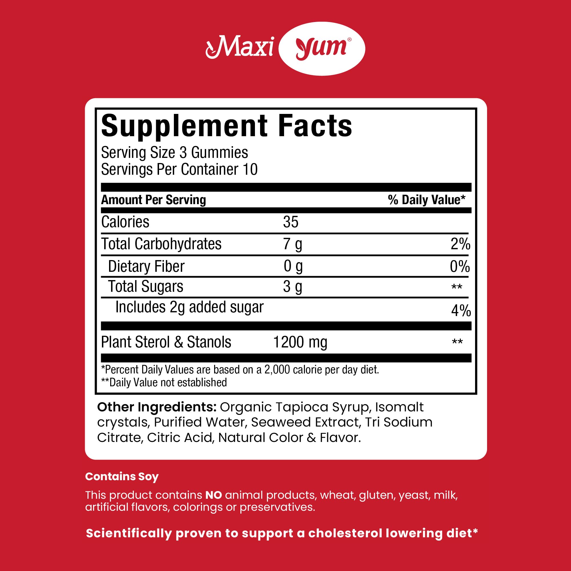 orange flavour cholesterol support gummies