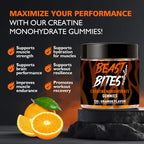 Orange flavour creatine gummies for athletes