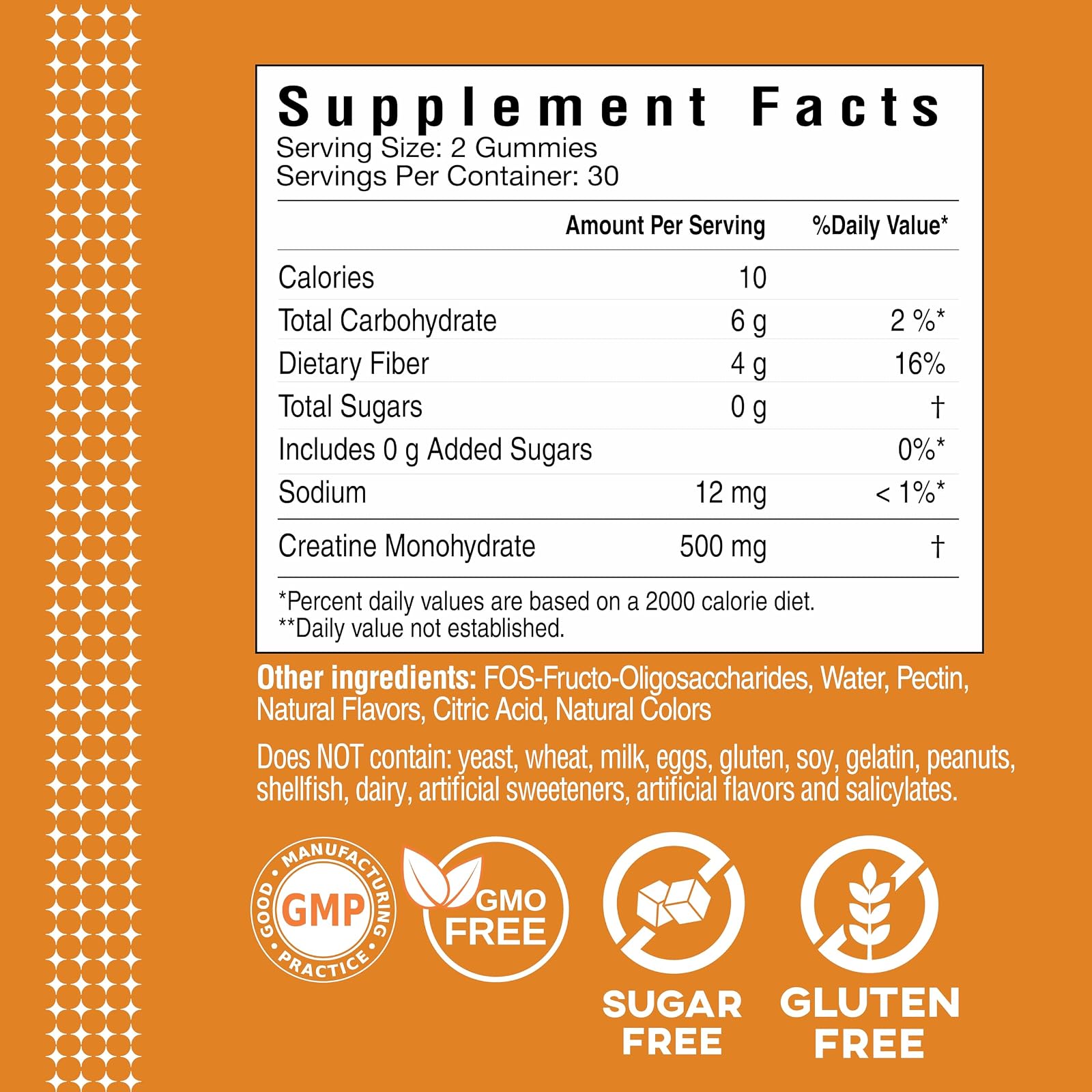 orange flavour creatine gummies for workouts