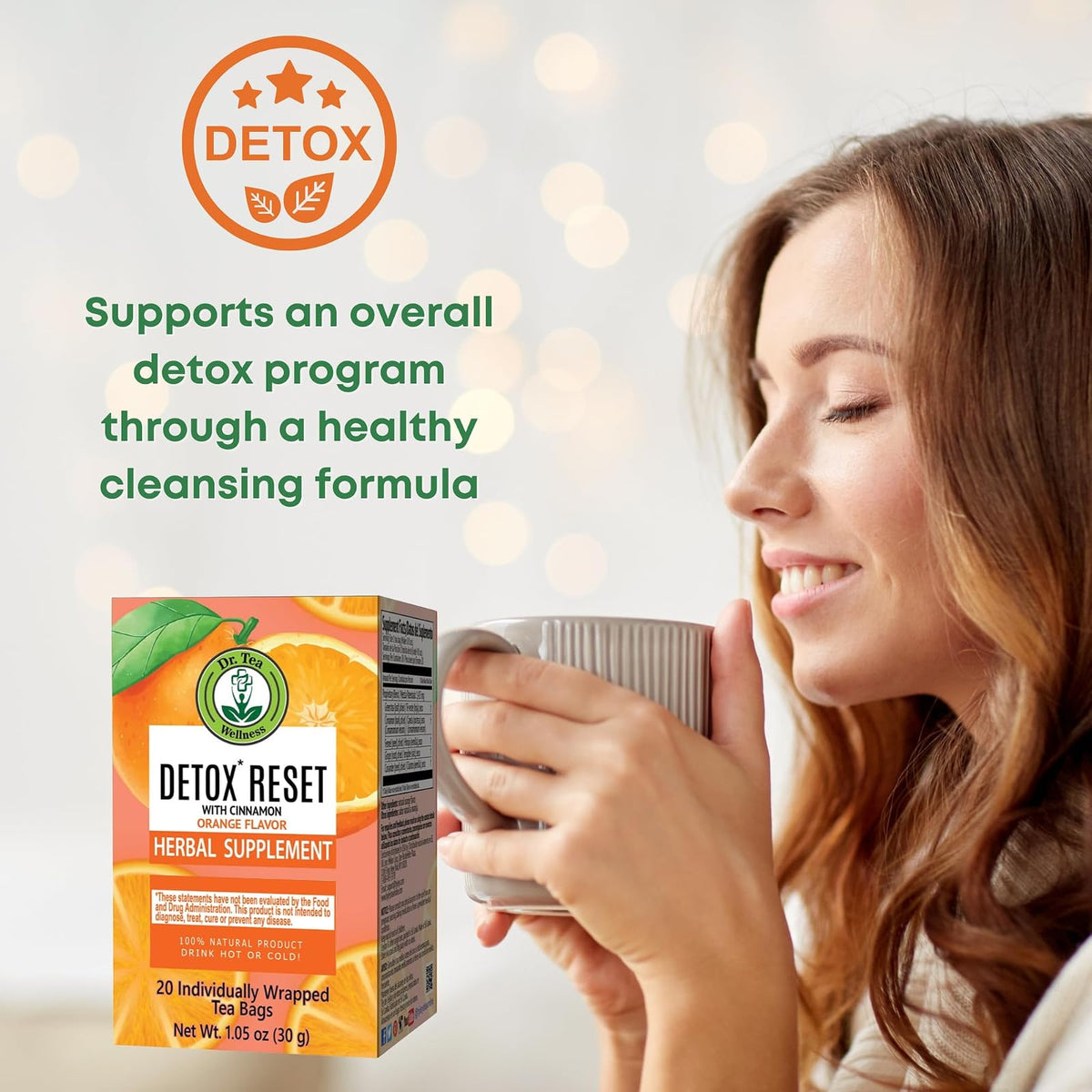 orange flavour detox tea blend