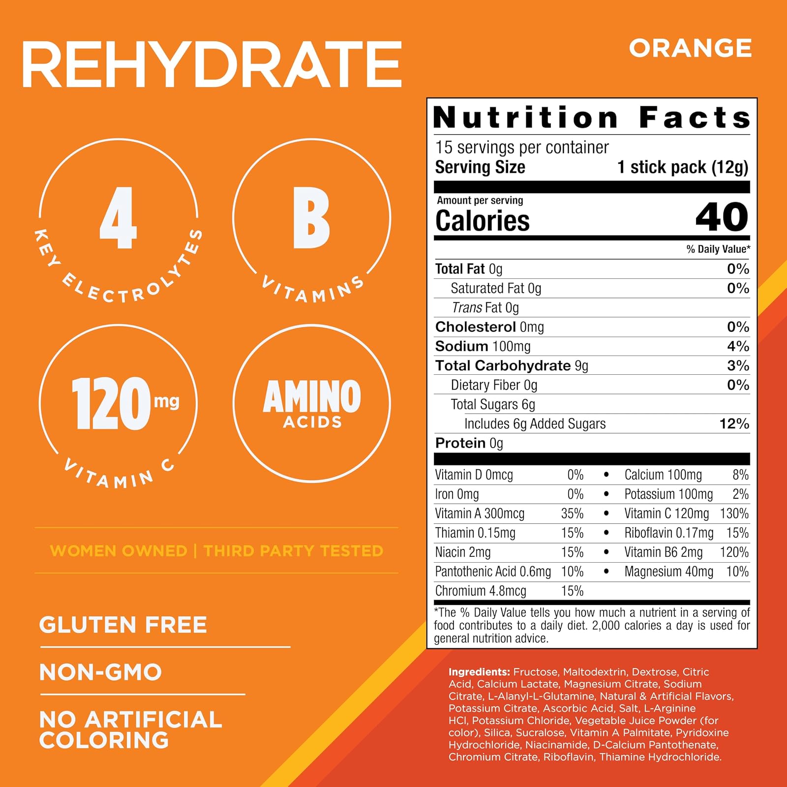 orange flavour electrolyte drink sticks