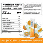 Orange flavour electrolyte powder packets