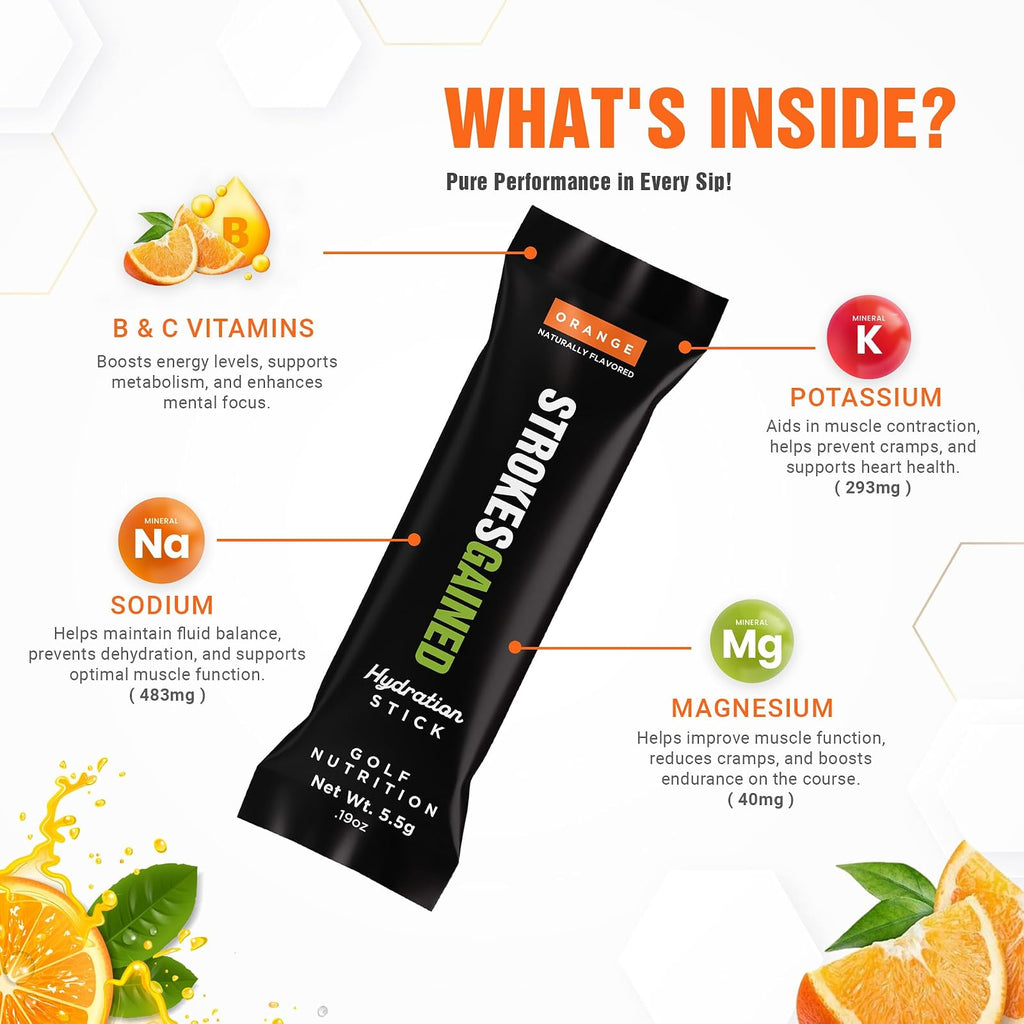 orange flavour electrolyte stick packs