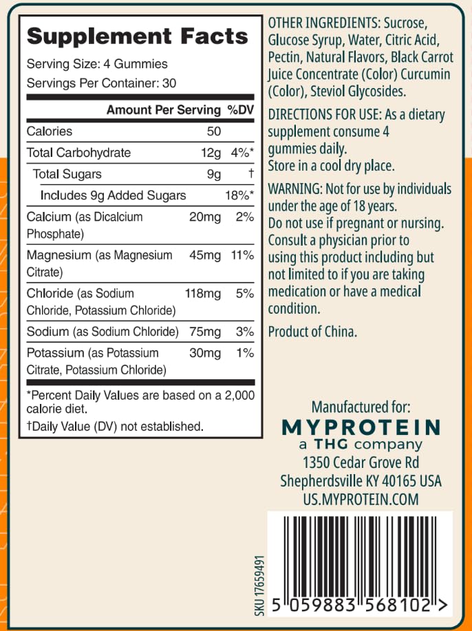 orange flavour energy gummies for athletes