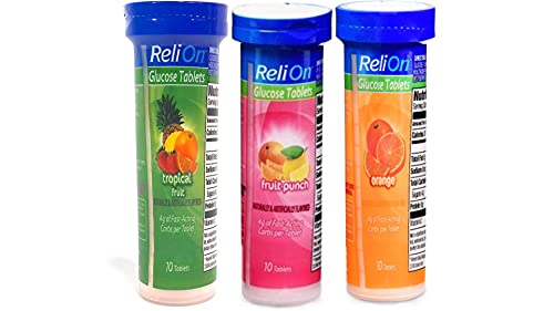 Orange flavour glucose tablets for quick relief