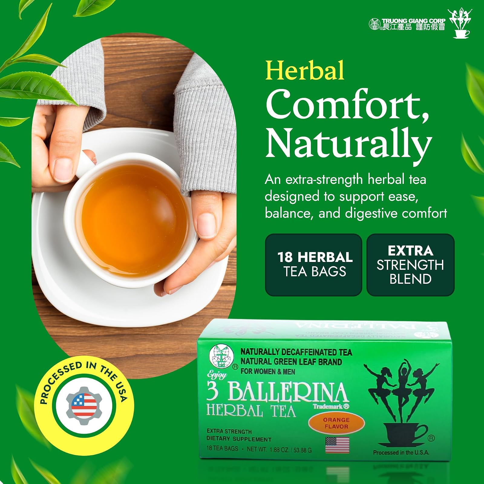 orange flavour herbal tea bags