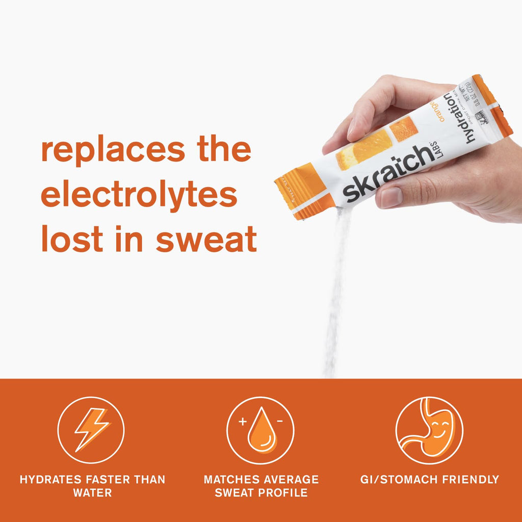 orange flavour hydration powder