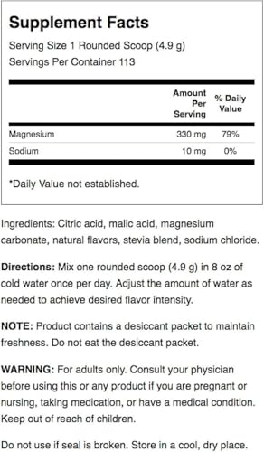 orange flavour magnesium drink powder