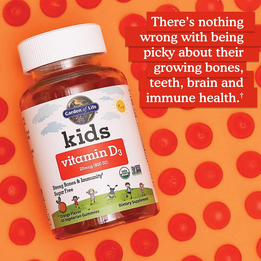 Orange flavour vitamin D3 gummies for kids