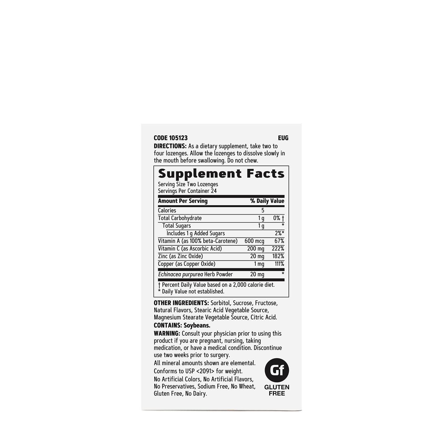 Orange flavour zinc supplements Canada