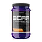 Orange flavoured BCAA powder supplement