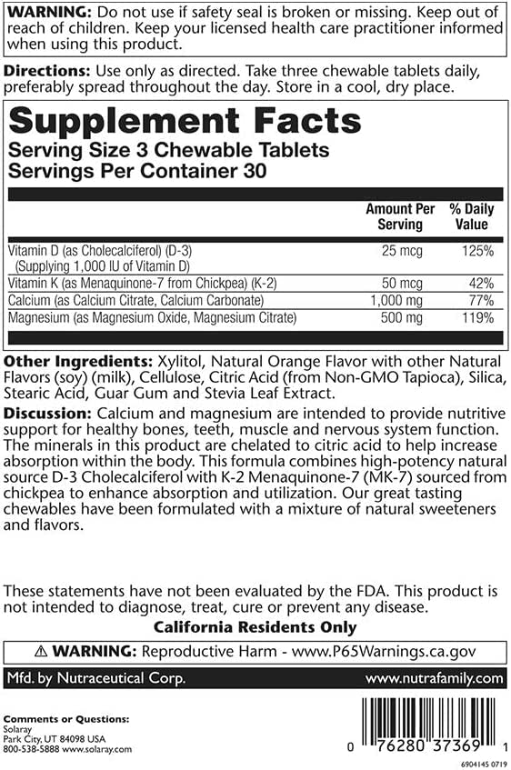 orange flavoured calcium citrate supplement