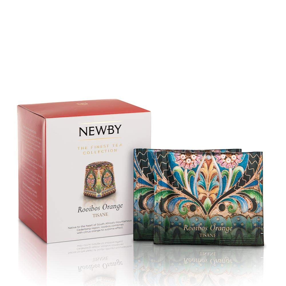 Orange flavoured herbal tea bags