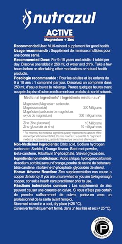 orange-flavoured magnesium for taste