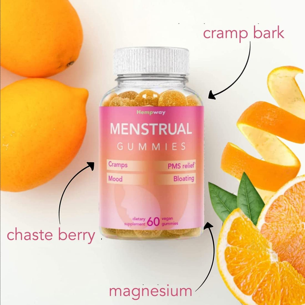 orange flavoured menstrual gummies