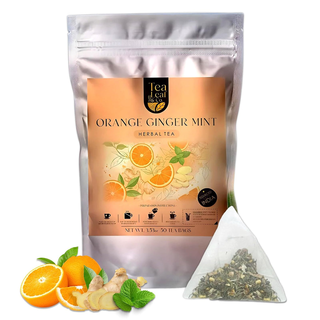 Orange Ginger Mint herbal tea bags