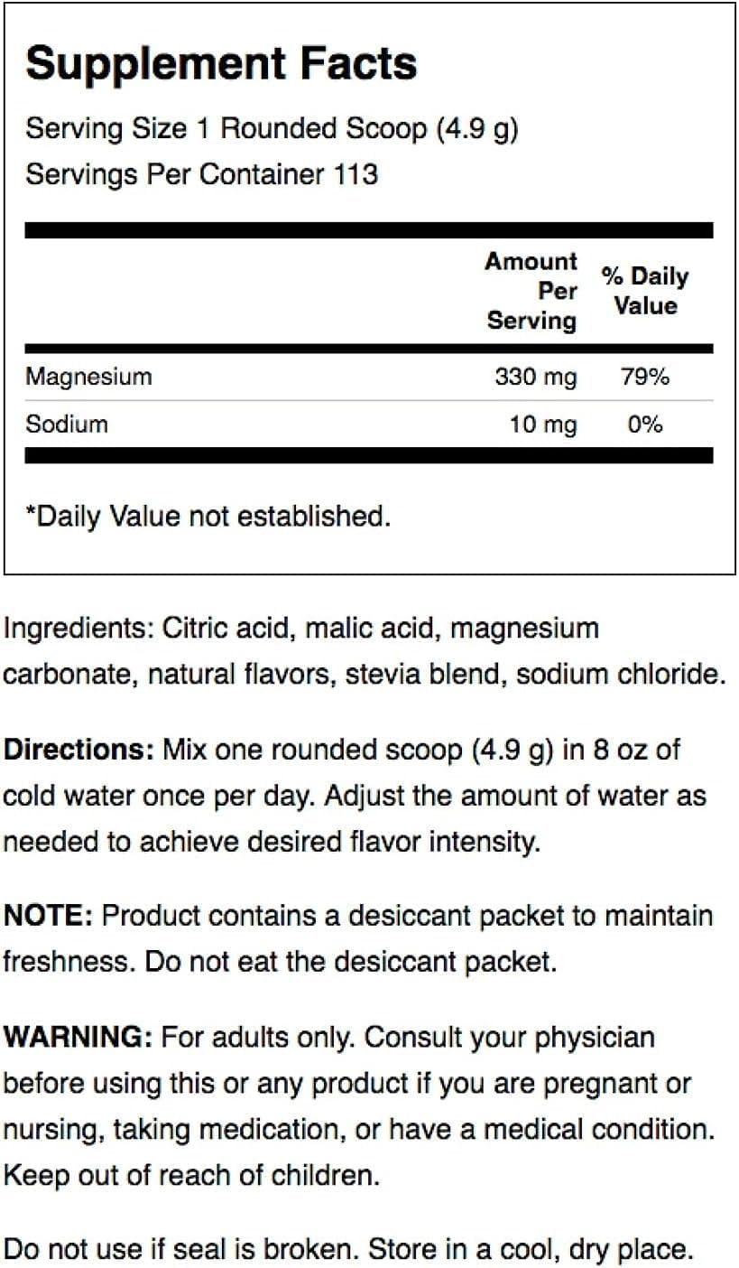 Orange magnesium powder for relaxation
