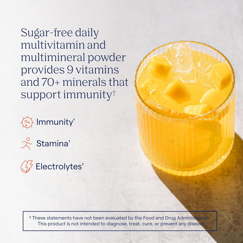 Orange mango electrolyte powder packets