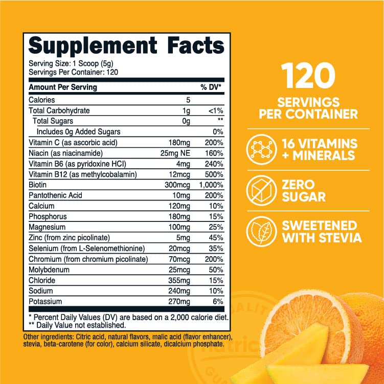 orange mango flavour electrolyte supplement