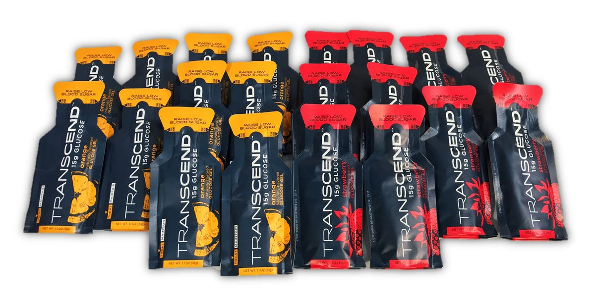 orange strawberry glucose gel packs
