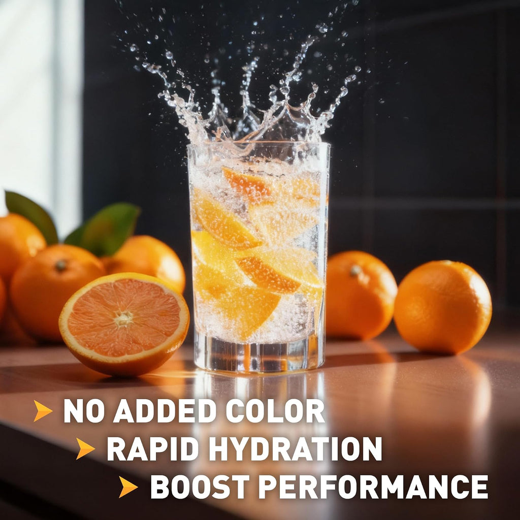 Orange tangerine flavour electrolyte supplement