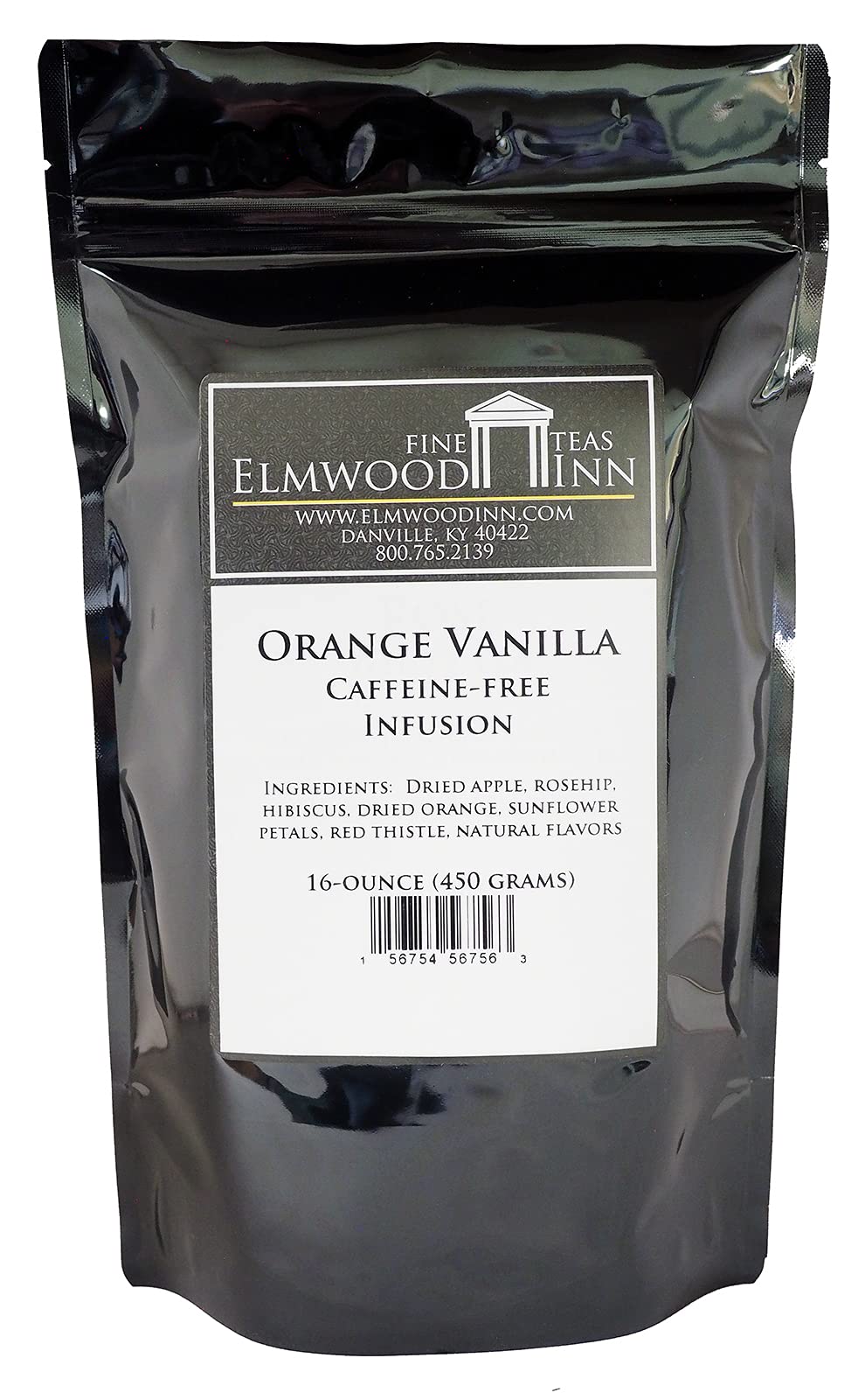 Orange vanilla herbal tea infusion