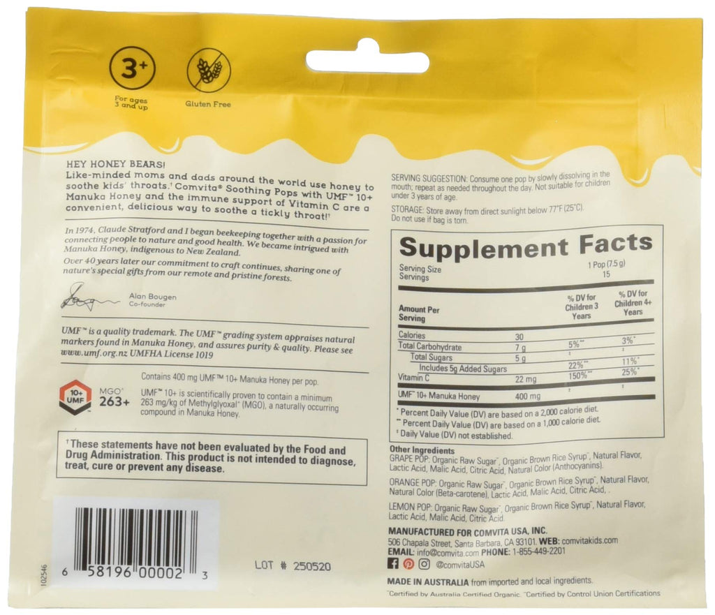 orange vitamin pops for children's health