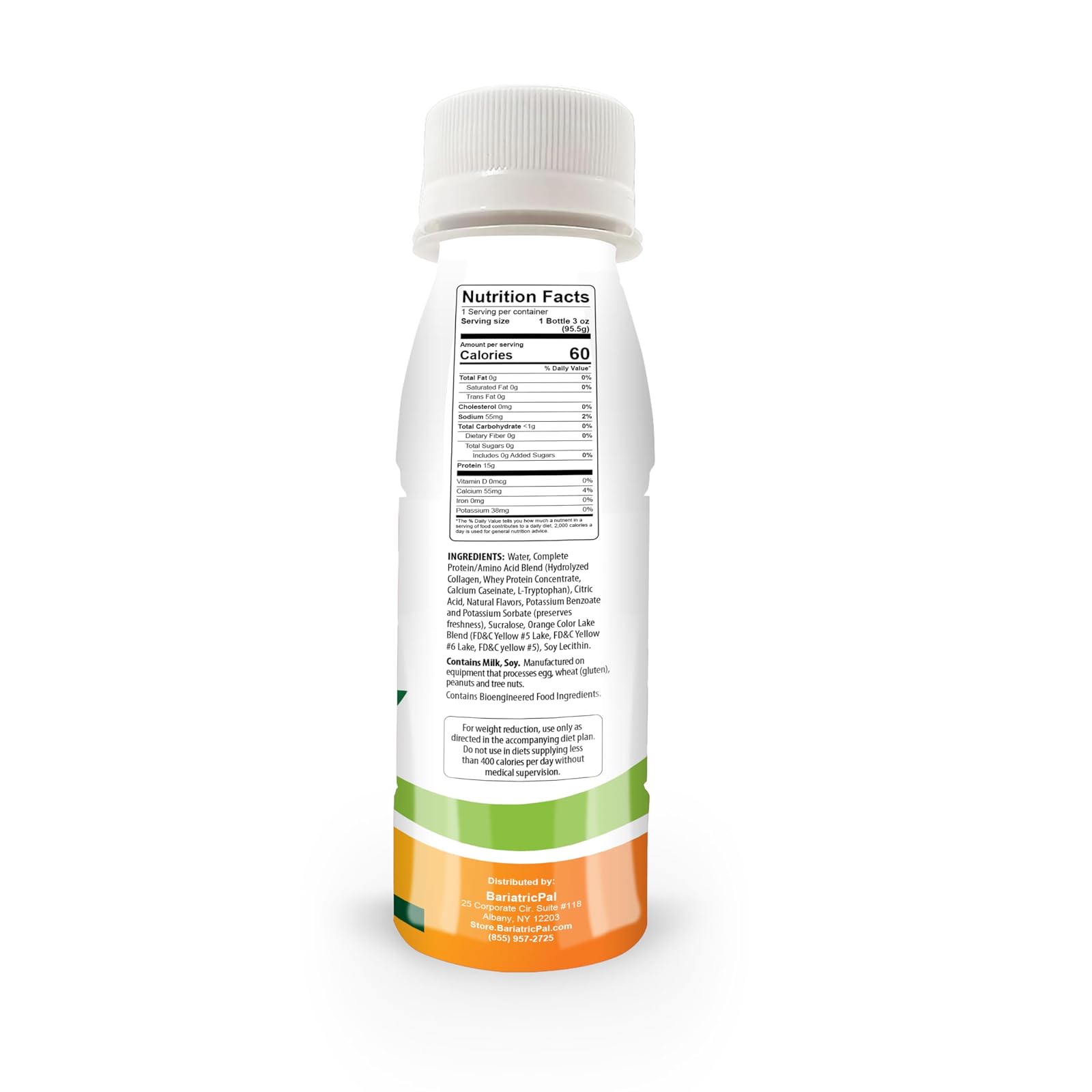 Orange whey and collagen protein drink
