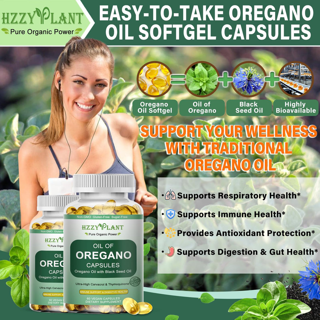 oregano and black seed oil softgels