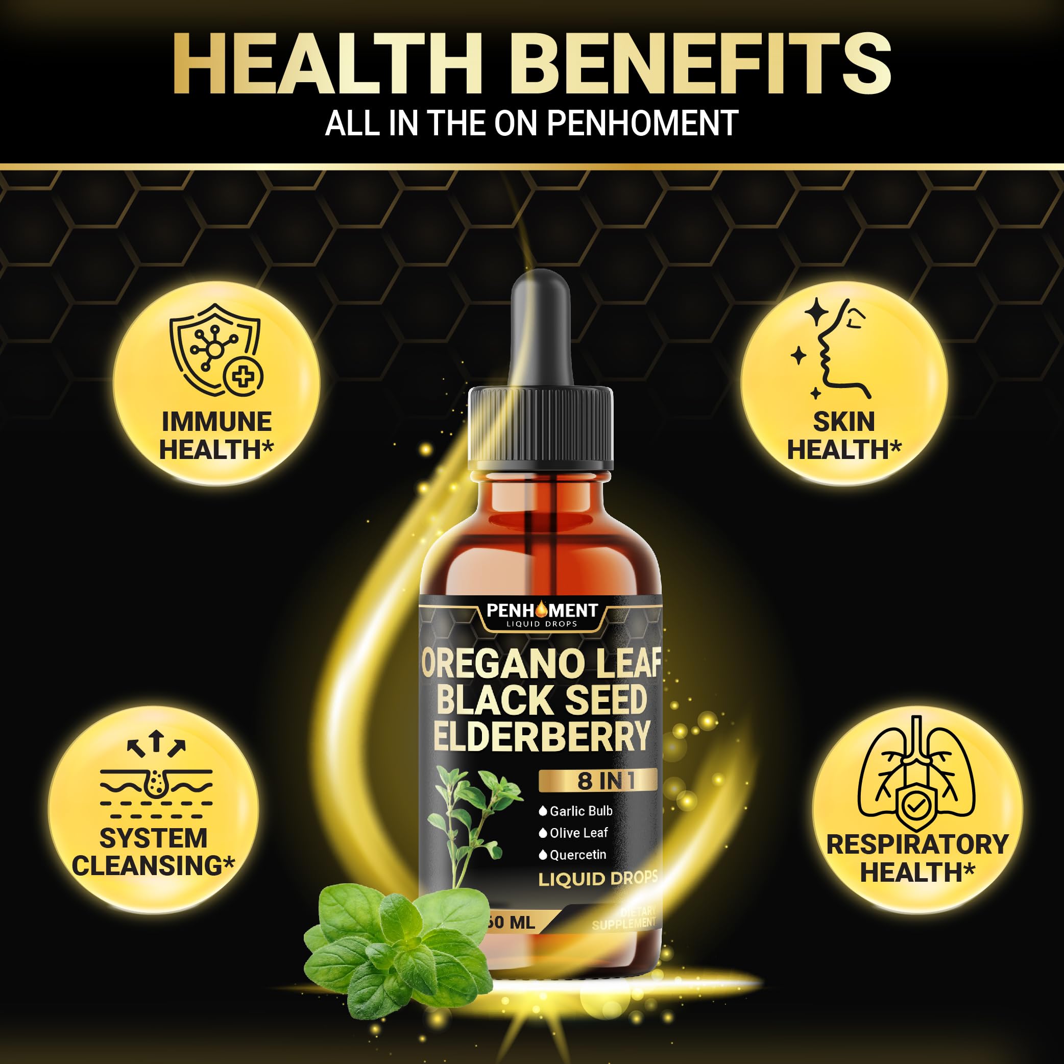 oregano drops with elderberry extract