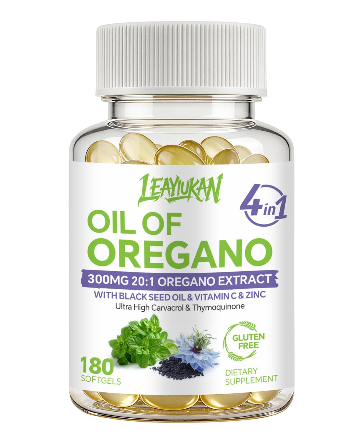Oregano oil 300 mg softgels