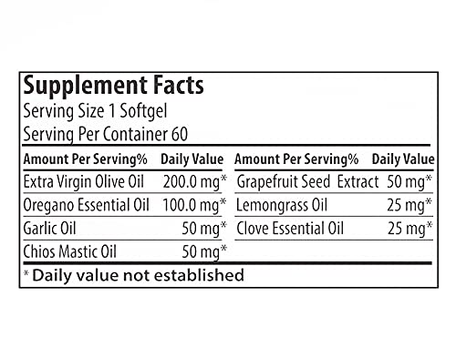 Oregano oil capsules for overall wellness
