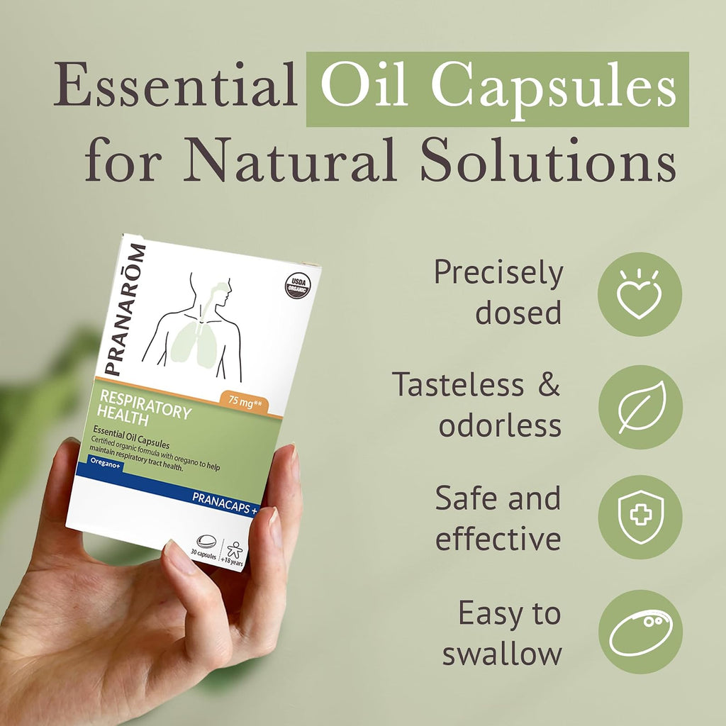 Oregano oil capsules for respiratory care