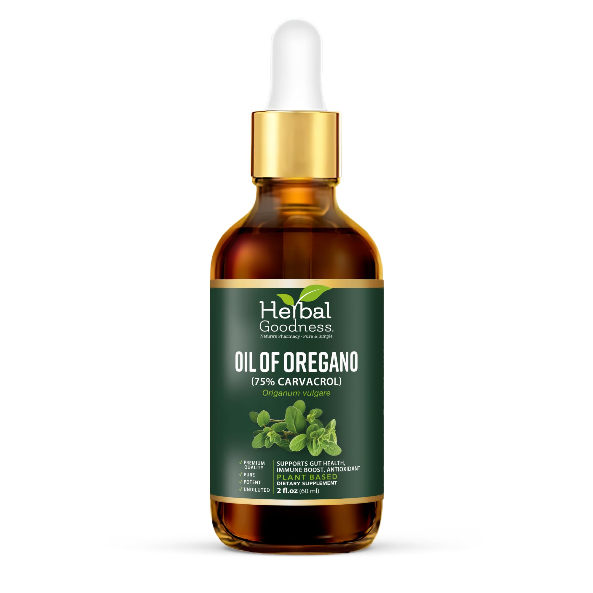 Oregano oil drops for digestive health