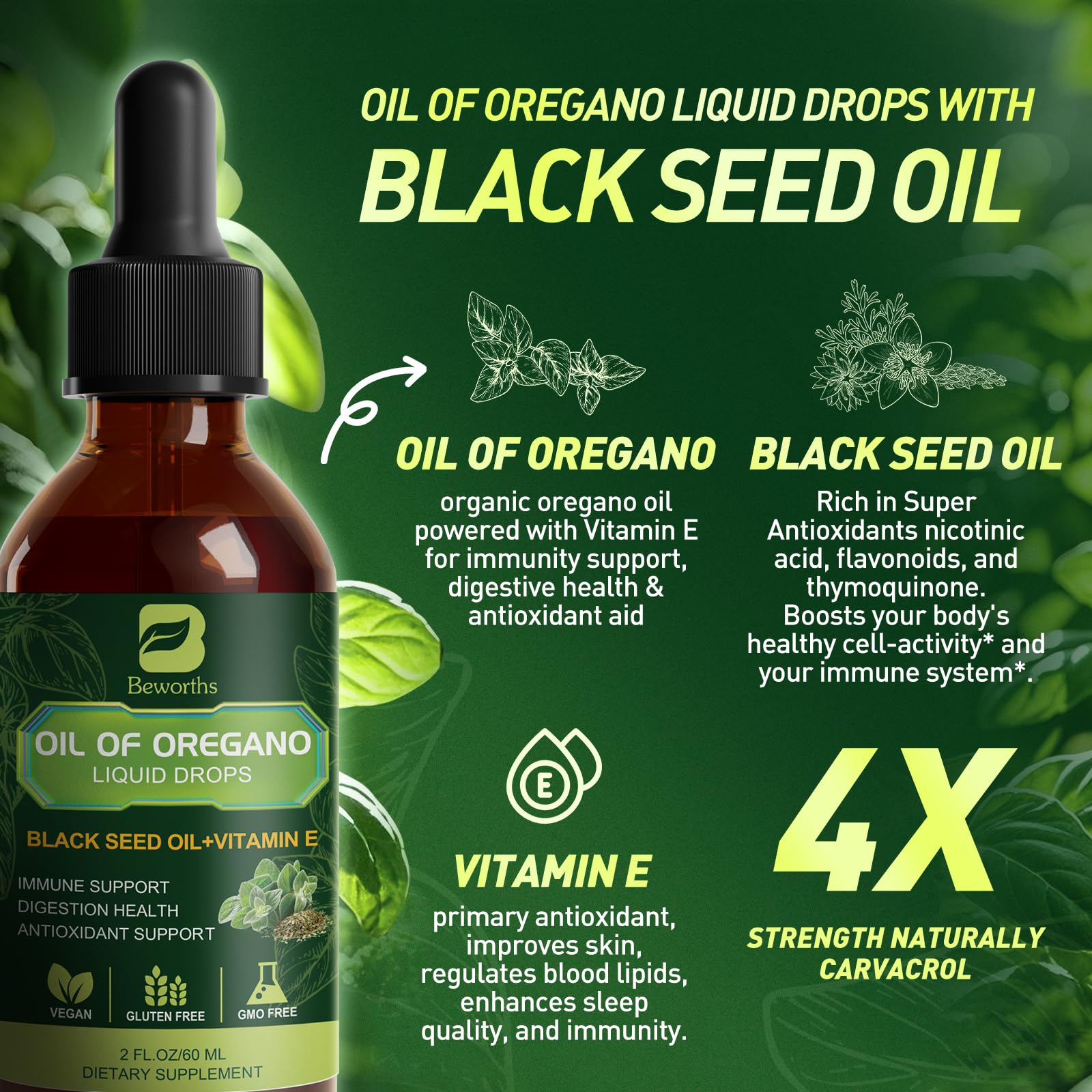 Oregano oil for digestive health